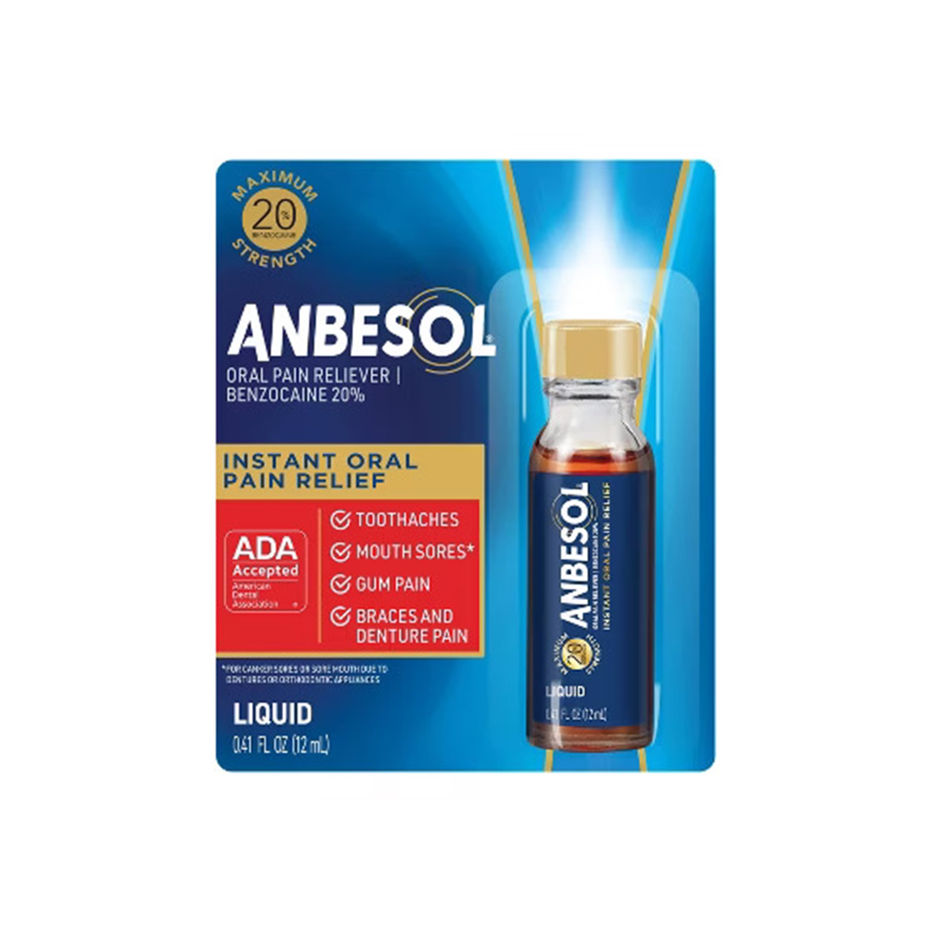 ANBESOL INSTANT ORAL PAIN RELIEF LIQUID 0.41 FL OZ 1 CT - Metro Atlanta ...